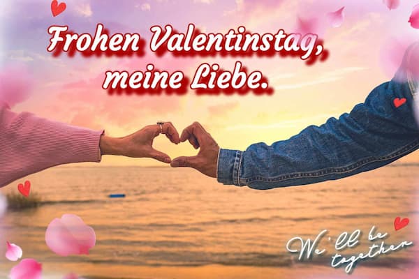 Valentinstags-Bilder und Bildergrüße mit Herz für WhatsApp erstellen