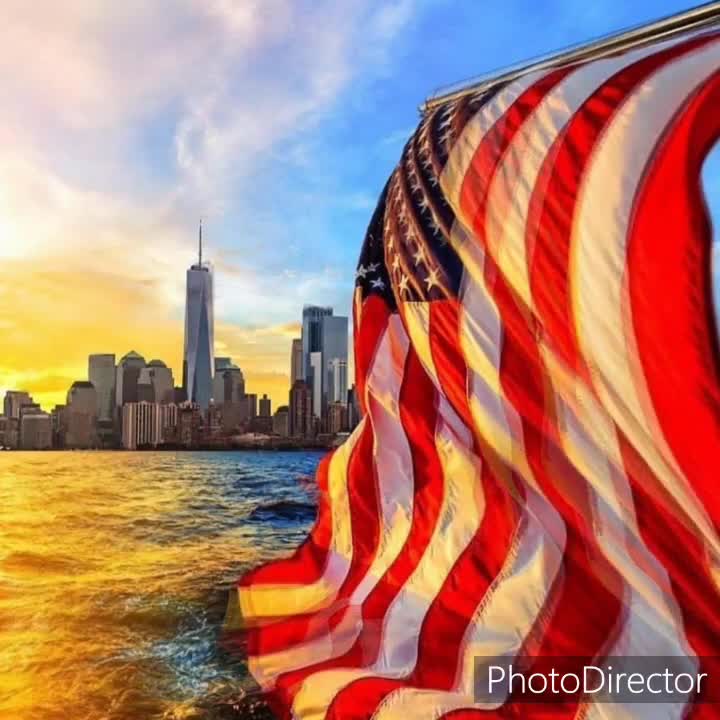 USA FLAG WAVING FOR SAVE LIVES STAY HOME | Photo Animation Contest｜User ...